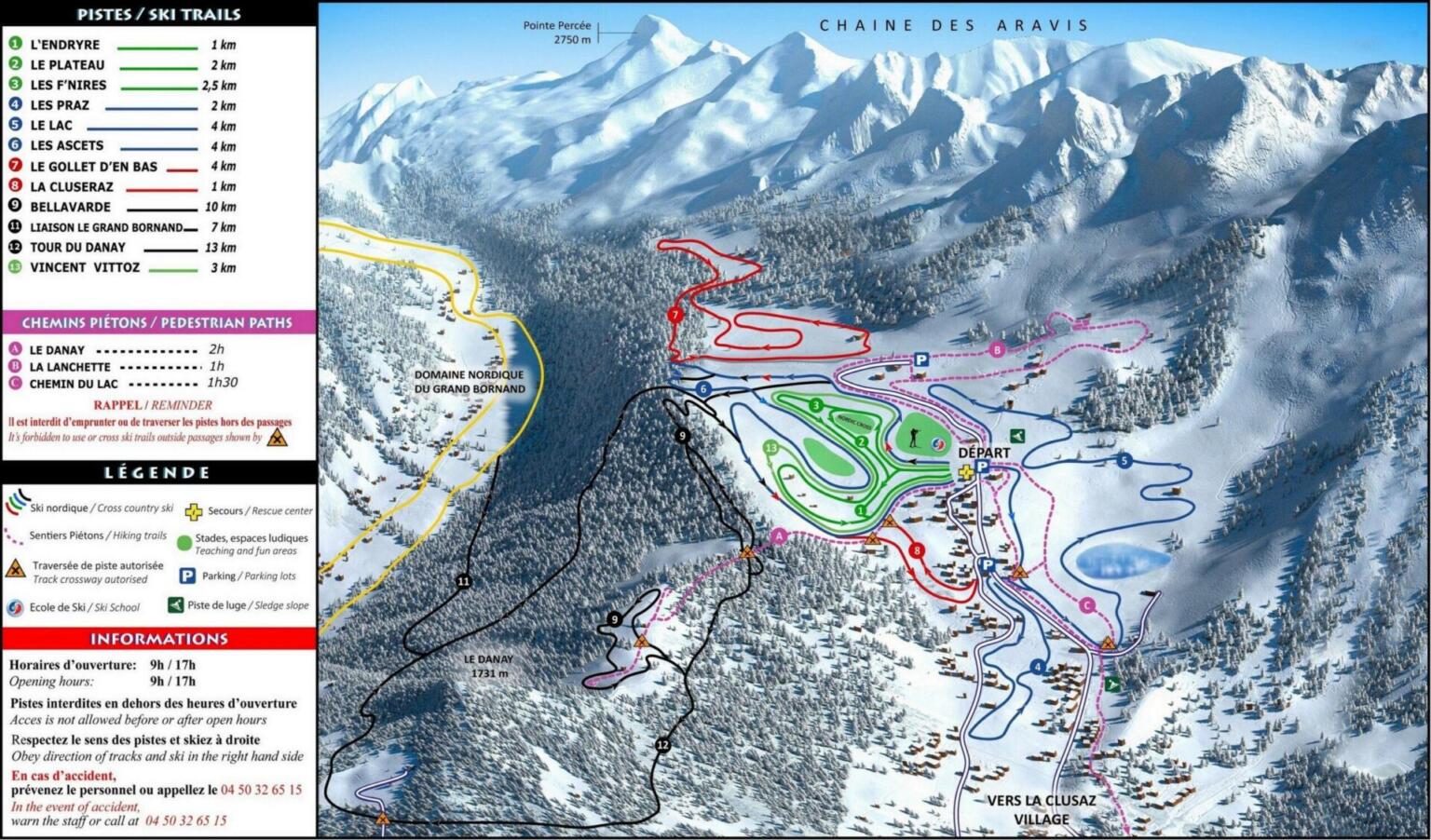 Trail map | La Clusaz